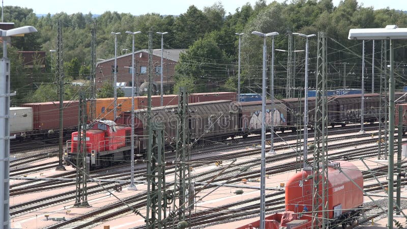 Switchyard Maschen stock video. Video of railway, business - 100470109