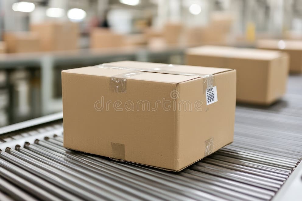Switchyard View: Cardboard Box Resting Silently in the Freight Yard ...