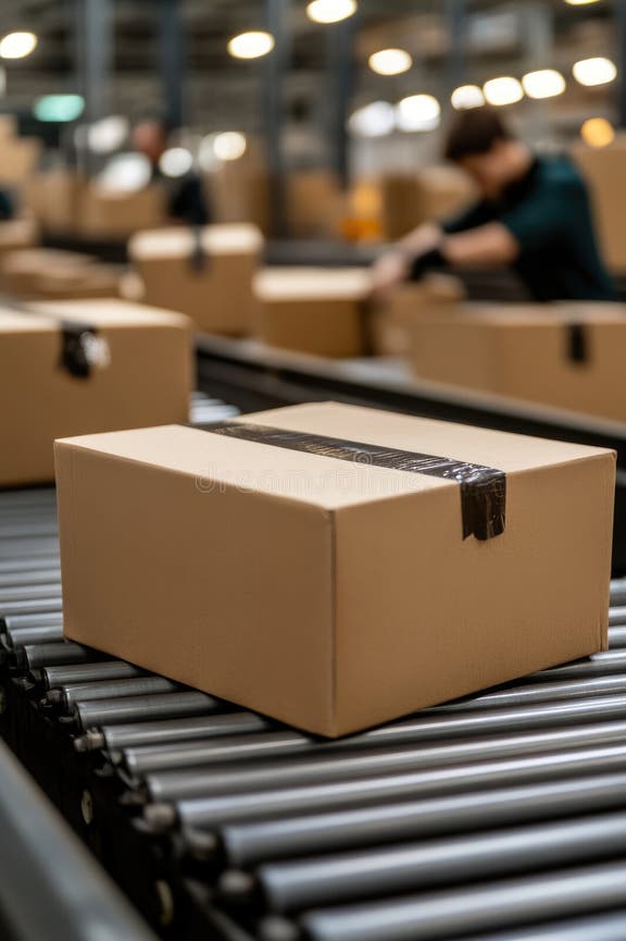 Switchyard View: Cardboard Box Resting Silently in the Freight Yard ...