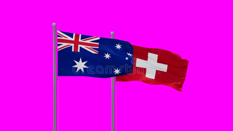 Switzerland and Australia Flag Stock Footage - Video of union ...