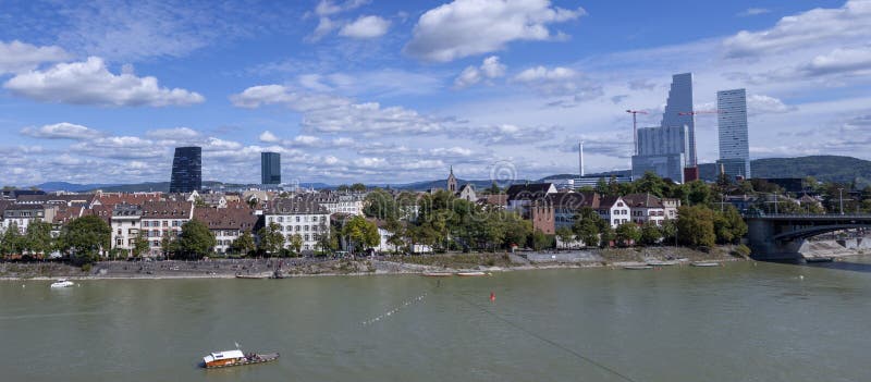 Switzerland, Basel, Panorama. View from Basel Muenster Stock Photo ...