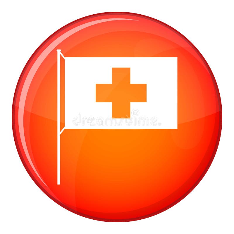 Switzerland Flag Icon, Flat Style Stock Vector - Illustration of nation ...