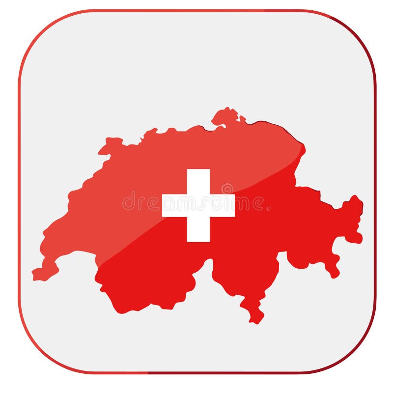 Switzerland Flag Map for Swiss National Day 1 August Vector Poster ...