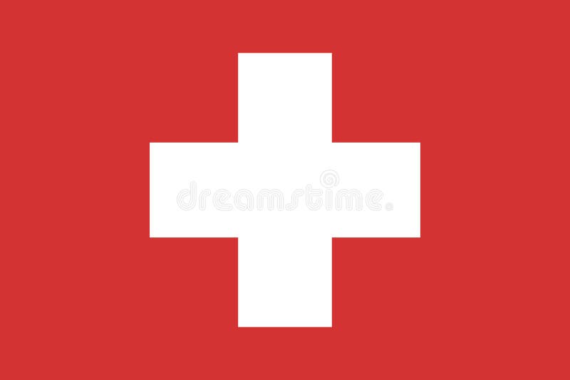 Switzerland Flag National Emblem Graphic Element Illustration Stock ...