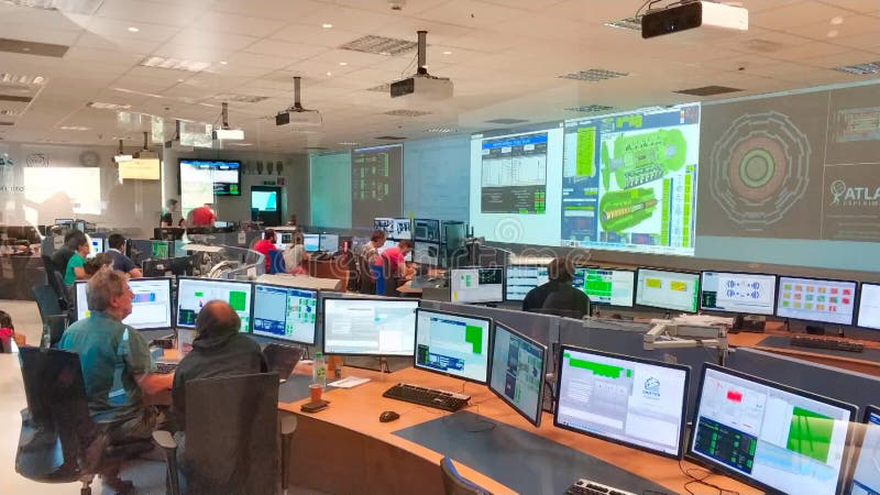 CERN. a Staff of Physicists Working Stock Footage - Video of center ...
