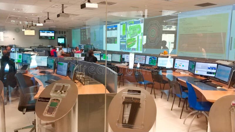 CERN. a Staff of Physicists Working Stock Video - Video of computers ...