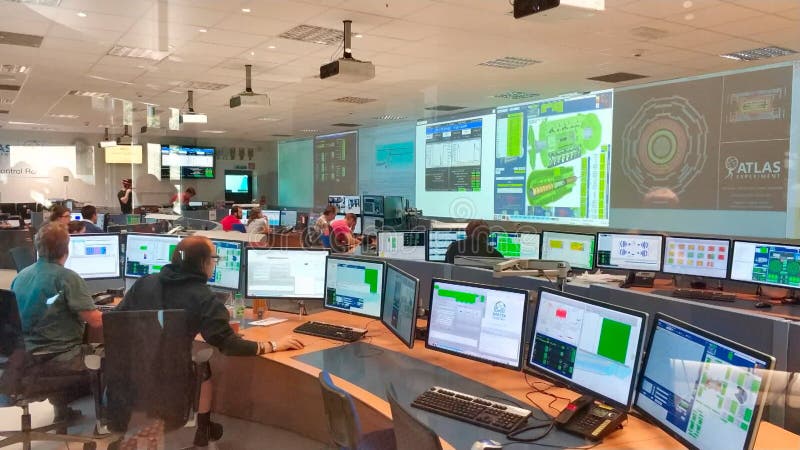 CERN. a Staff of Physicists Working Stock Footage - Video of atlas ...