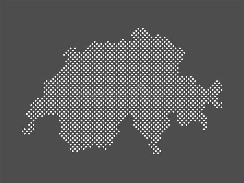Switzerland Map Dot on Gray Background. Dotted Map of Switzerland Stock ...