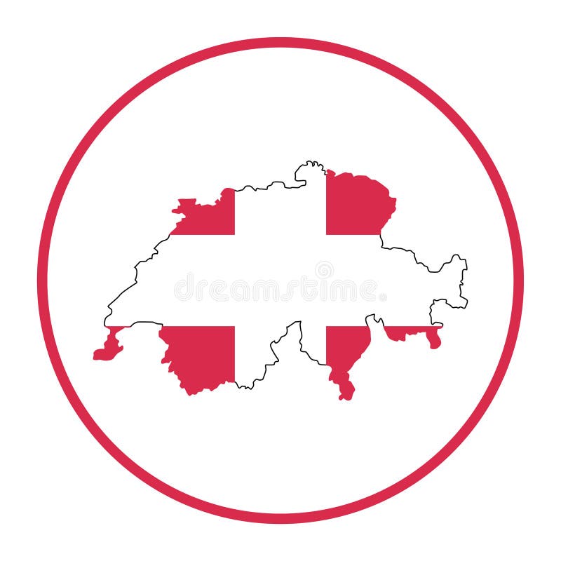 Switzerland map icon stock illustration. Illustration of land - 274367493