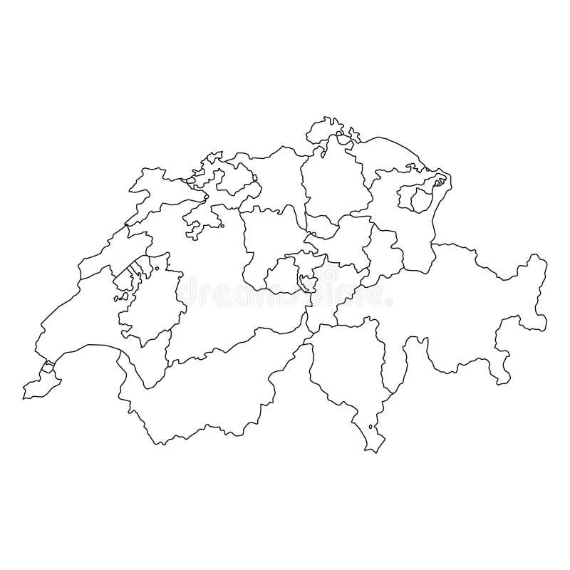 Switzerland Map Shape, Travel Web Flat Concept Icon Symbol Vector ...