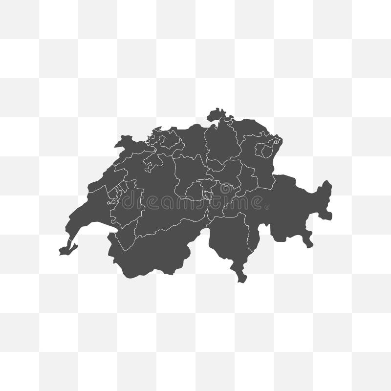 Switzerland Map on Transparent Background. Vector Illustration Stock ...