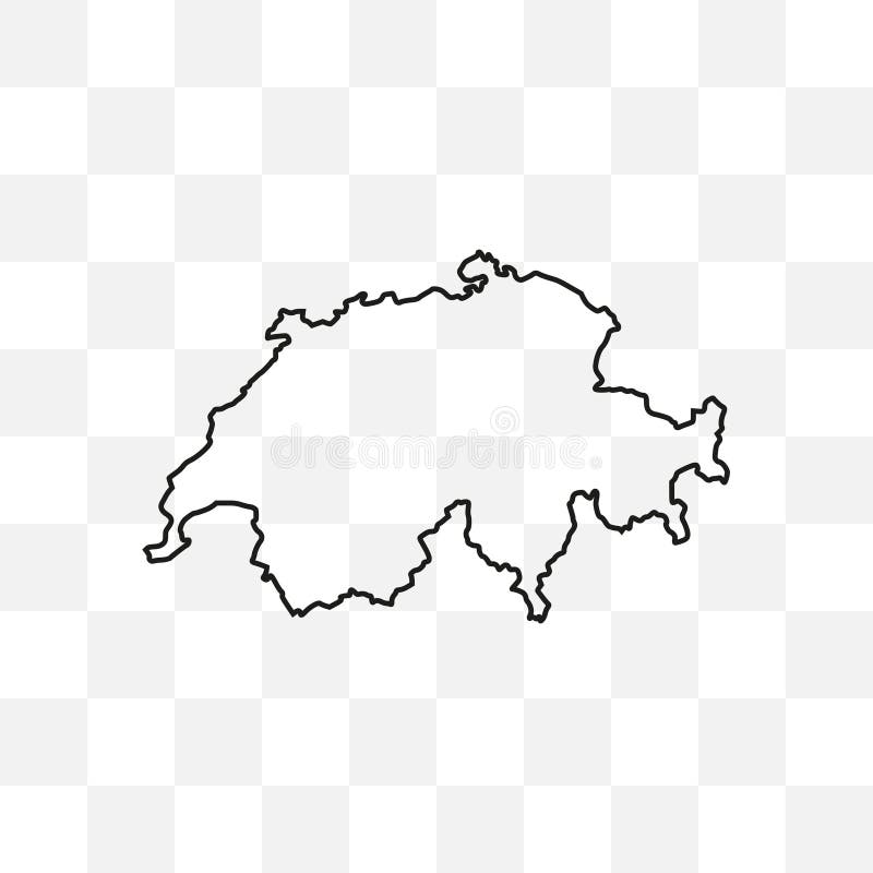 Switzerland Map on Transparent Background. Vector Illustration Stock ...