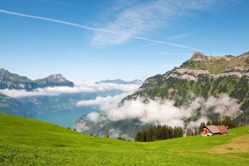 Fluhalp Mountain Hut, Zermatt, Switzerland Stock Image - Image of ...