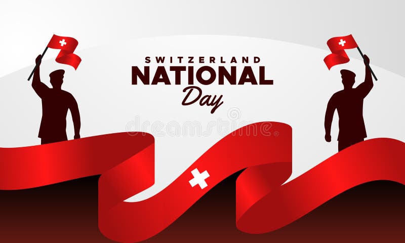 Switzerland National Day Celebration Event Vector Design Stock Vector ...