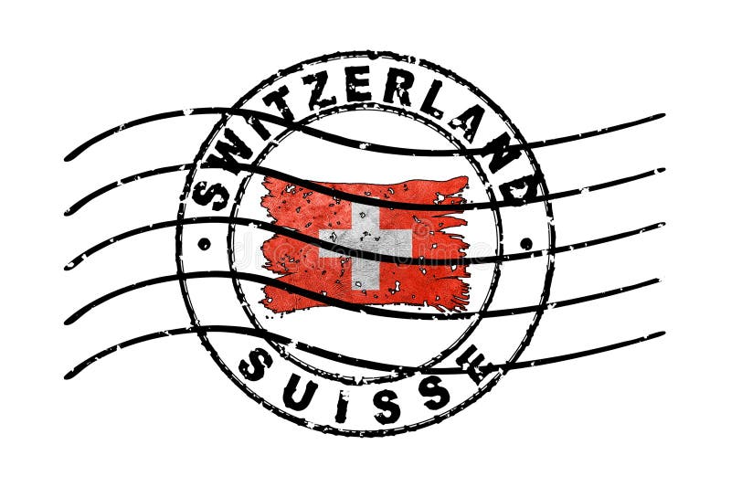 Switzerland Passport Stamp Flag Travel Document Stock Illustration ...