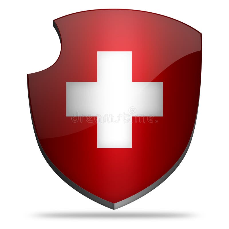 Switzerland shield stock illustration. Illustration of protection - 7808489