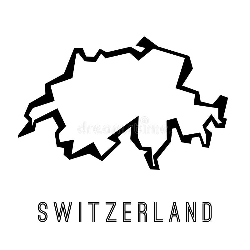 Switzerland Map Simple Stock Illustrations – 1,070 Switzerland Map ...
