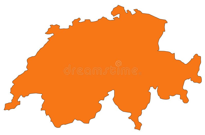 Switzerland, Swiss Confederation Map - Sovereign State in Europe Stock ...