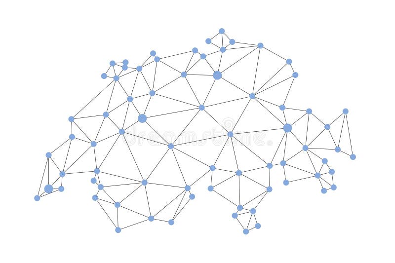 Switzerland Tech Abstract Mesh Geometric Map Stock Vector ...