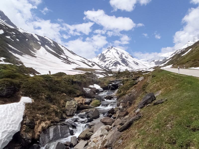 Switzerland 2013 - Tour Alpine Passes Stock Image - Image of field ...