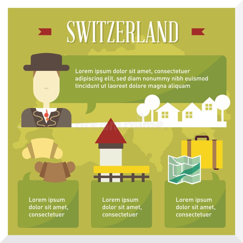 Switzerland Infographic Concept, Simple Style Stock Vector ...