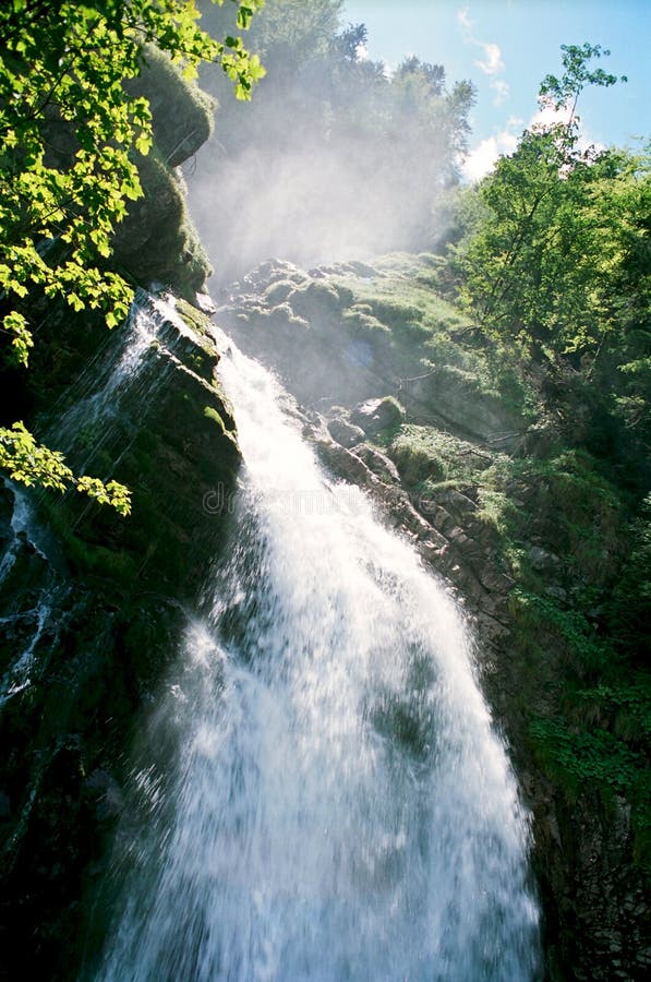 Switzerland, the Waterfall. Stock Photo - Image of mount, forest: 4194932