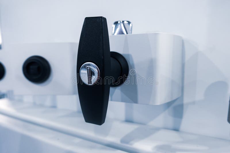 Swivel Handle with Integrated Lock Stock Image - Image of unlock ...