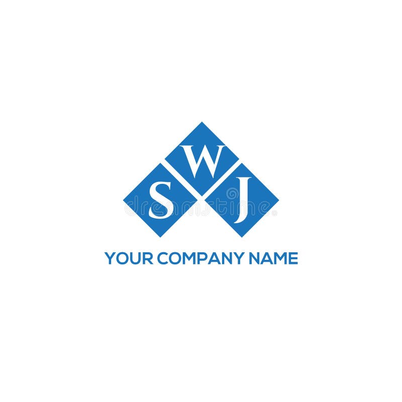 SWJ Letter Logo Design on White Background. SWJ Creative Initials ...
