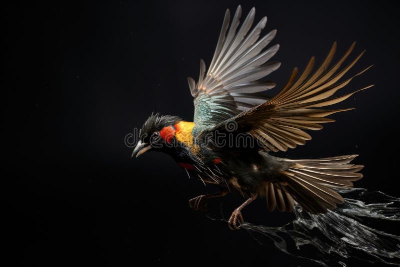 Swooping Posture of an Aggressive Bird Stock Photo - Image of feathers ...