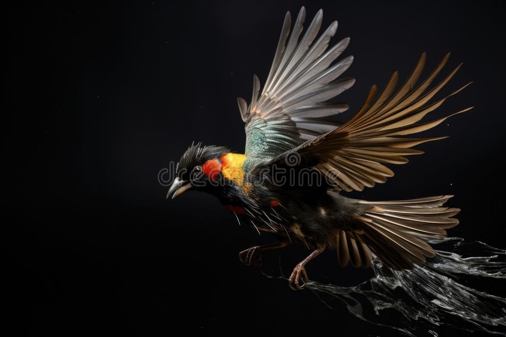 Swooping Posture of an Aggressive Bird Stock Photo - Image of feathers ...