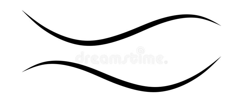 Swoosh Continuous Line Graphics Form a Smooth Wavy Curve. Swoosh ...
