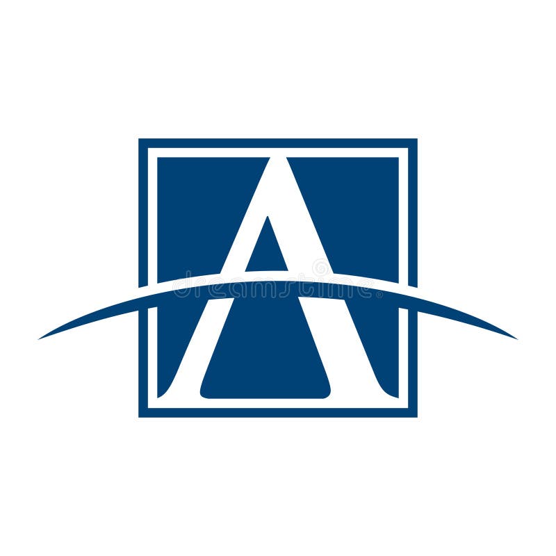 A Swoosh Logo Initial Template Stock Vector - Illustration of blue ...