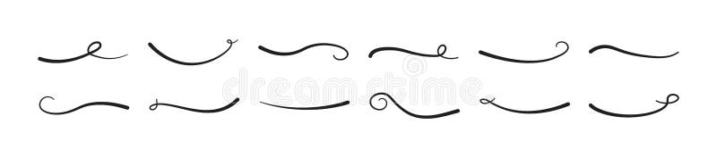 Curly Swish Tails for Retro Banners Stock Vector - Illustration of ... Curly Swish Tails for Retro Banners Stock Vector - Illustration of ...