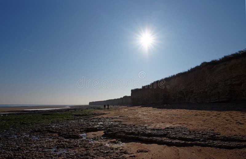 Sword Beach in Normandy Coast Stock Image - Image of path, hiking ...