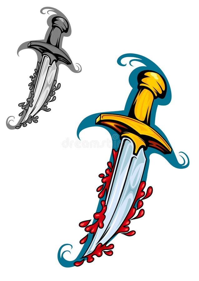 Cartoon bloody sword stock vector. Illustration of bloody - 37020588