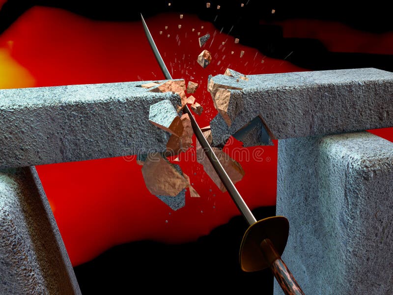 Sword breaks a stone stock image. Image of throw, aggression - 29179559
