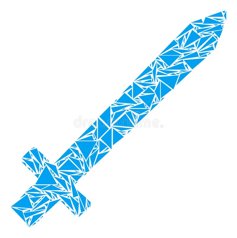 Sword Mosaic of Triangles stock vector. Illustration of creative ...