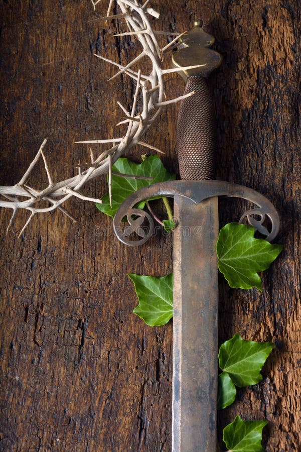 Sword and Jesus on the Cross Stock Photo - Image of weapon, faith ...