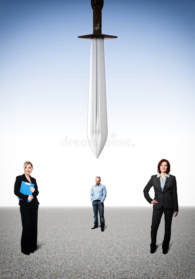 The sword of Damocles stock image. Image of people, danger - 24713003