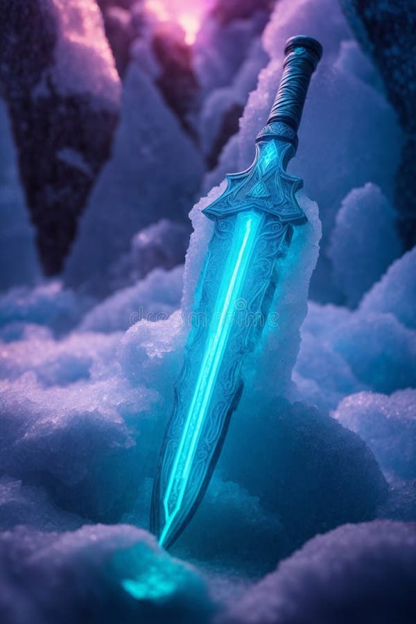 Sword in the Clouds with Sky Background. Generative AI. Stock Photo ...