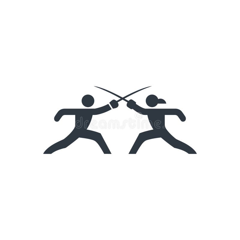 Sword Fight Competition Icon Stock Vector - Illustration of symbol ...