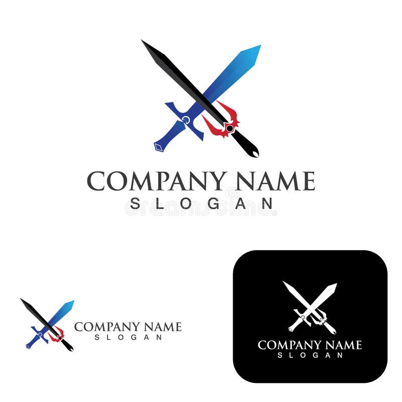 Sword Game Item Vector Symbol Logo Template Stock Vector - Illustration ...