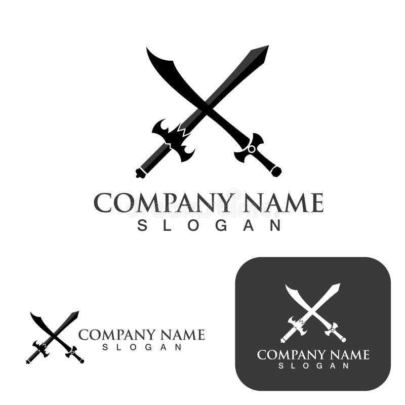 Sword Game Item Vector Symbol Logo Template Stock Vector - Illustration ...