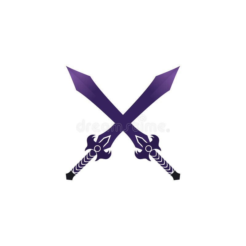 Sword Game Item Vector Symbol Logo Template Stock Vector - Illustration ...