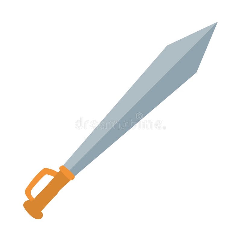 Sword with a gray color stock vector. Illustration of pirate - 207003769