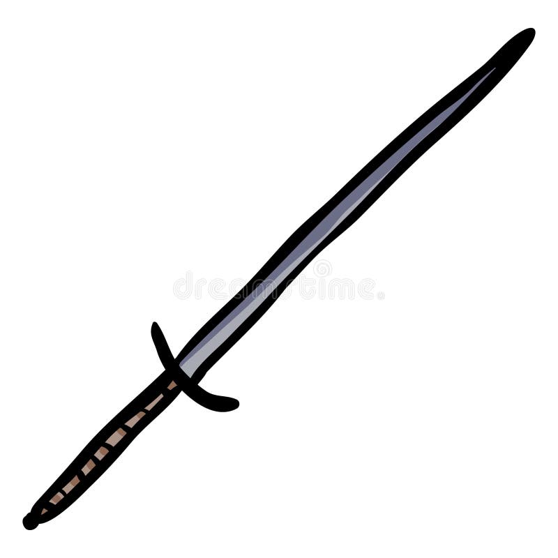 Sword - Hand Drawn Doodle Icon Stock Vector - Illustration of color ...