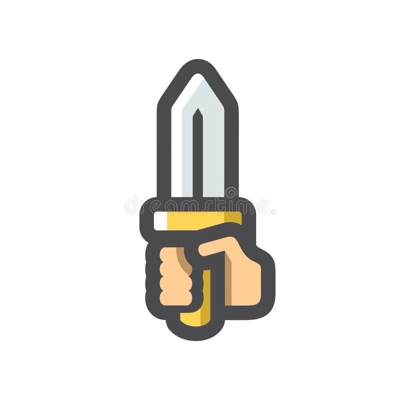 Sword in Hand Vector Icon Cartoon Illustration. Stock Vector ...