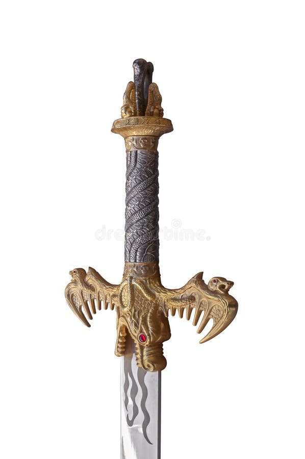 Two handed sword handle stock image. Image of relief - 55306893
