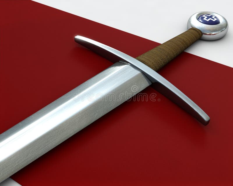 Sword Hilt on Red Velvet stock illustration. Illustration of velvet ...