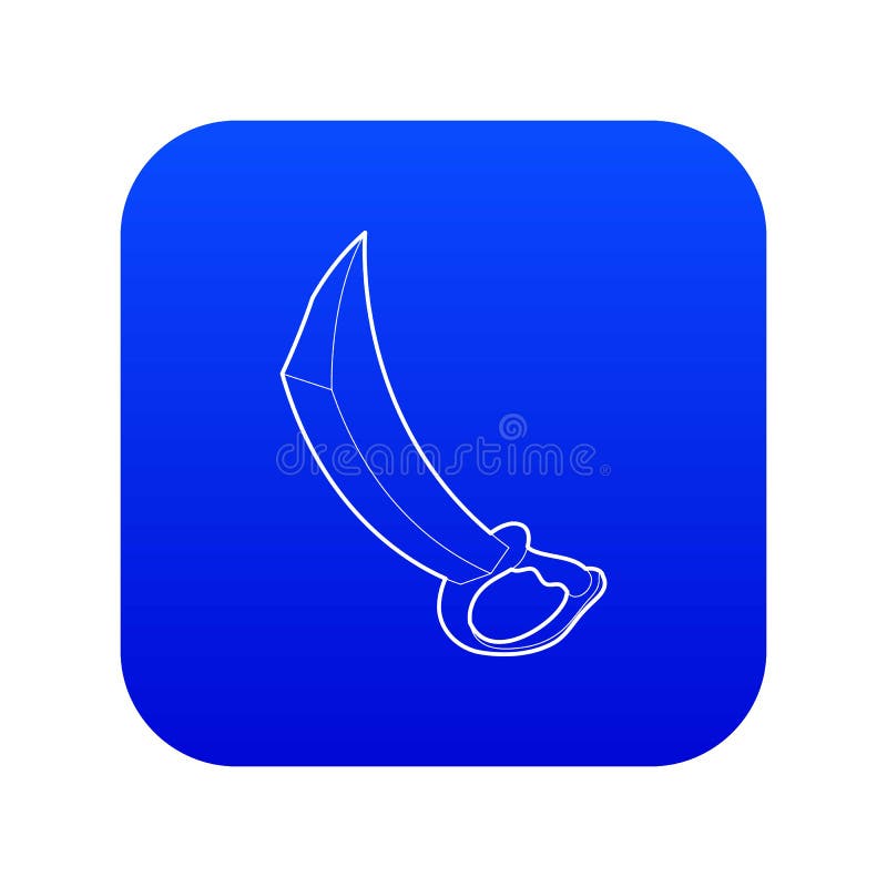 Sword icon blue vector stock vector. Illustration of antique - 149420938